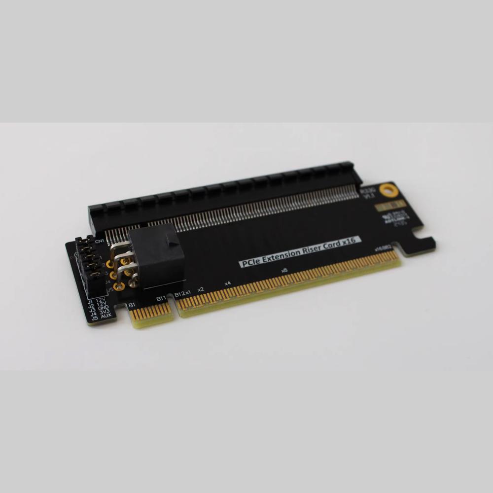 PCIe 5.0 x16 Male to x16 Female Half-height to Full-height Upward ...