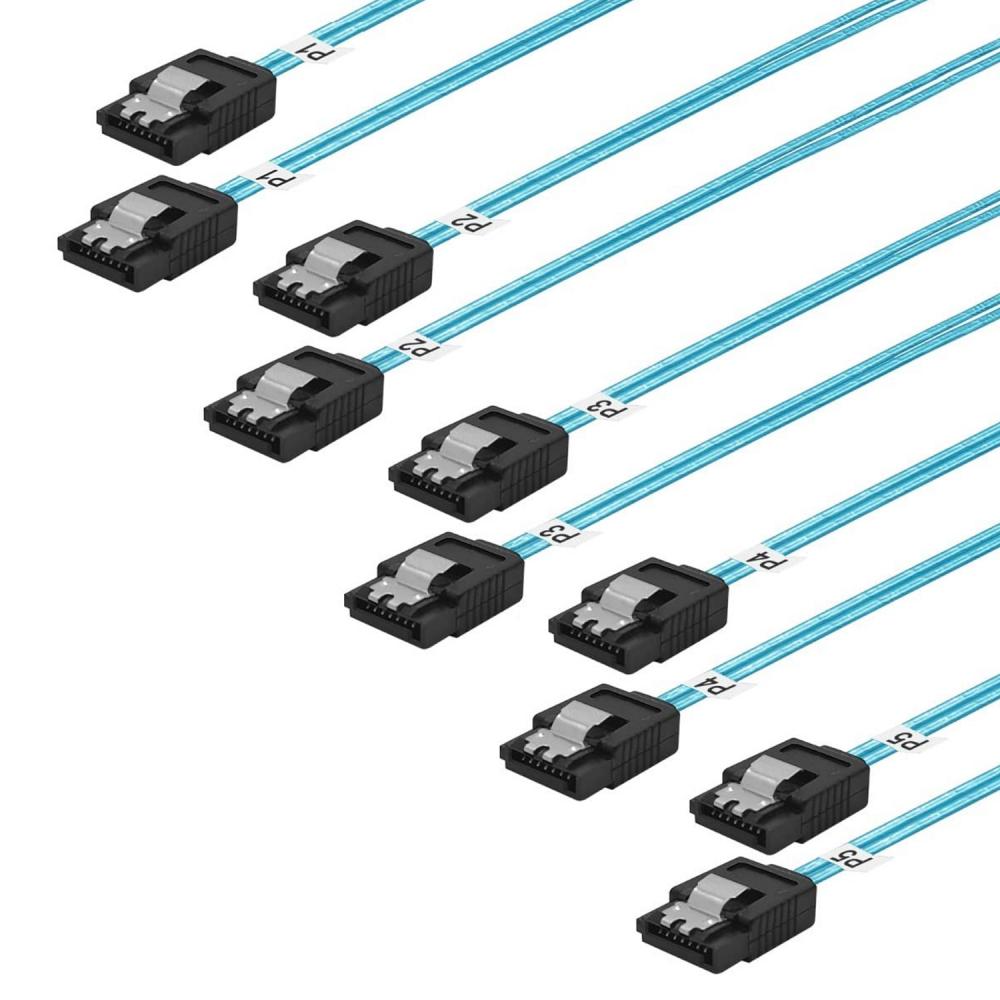 6 Straight SATA 7Pin to 6 Straight SATA 7Pin Cable