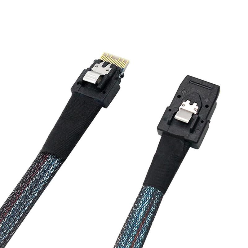 Internal Mini SAS SFF-8087 36P to SlimSAS SFF-8654 4i Cable, Straight ...