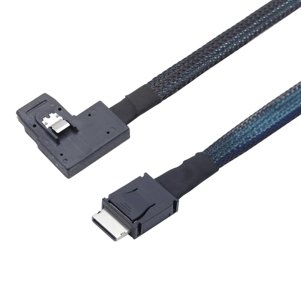 OCulink SFF-8611 4i to Right Bend Internal Mini SAS SFF-8087 36P Cable