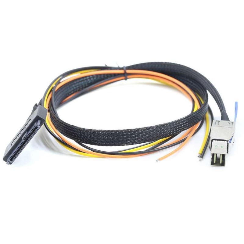 External HD Mini SAS SFF-8644 to U.2 SFF-8639 with Open Power Cable