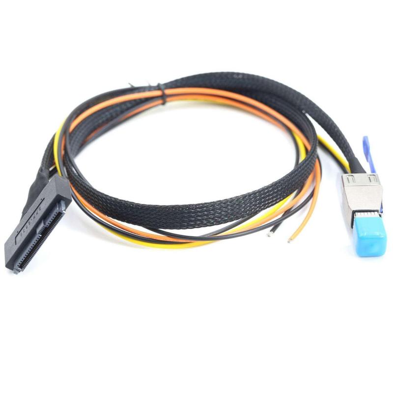 External HD Mini SAS SFF-8644 to U.2 SFF-8639 with Open Power Cable