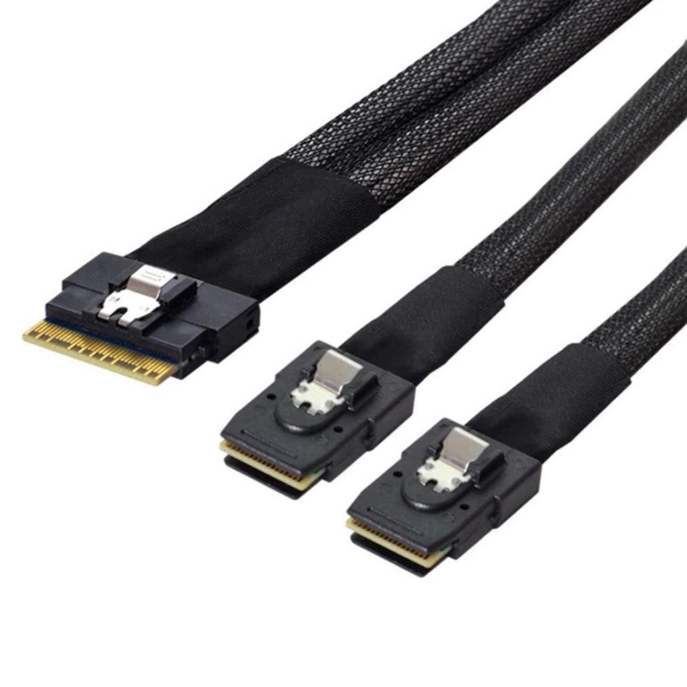 SlimSAS SFF-8654 8i to Two Internal Mini SAS SFF-8087 36P Cable