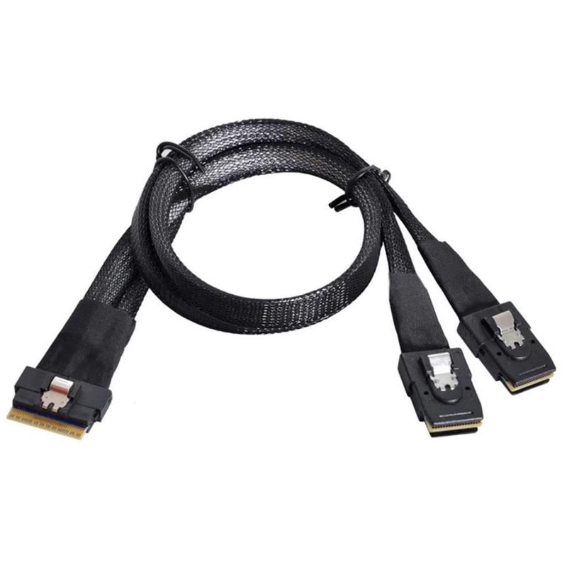 SlimSAS SFF-8654 8i to Two Internal Mini SAS SFF-8087 36P Cable