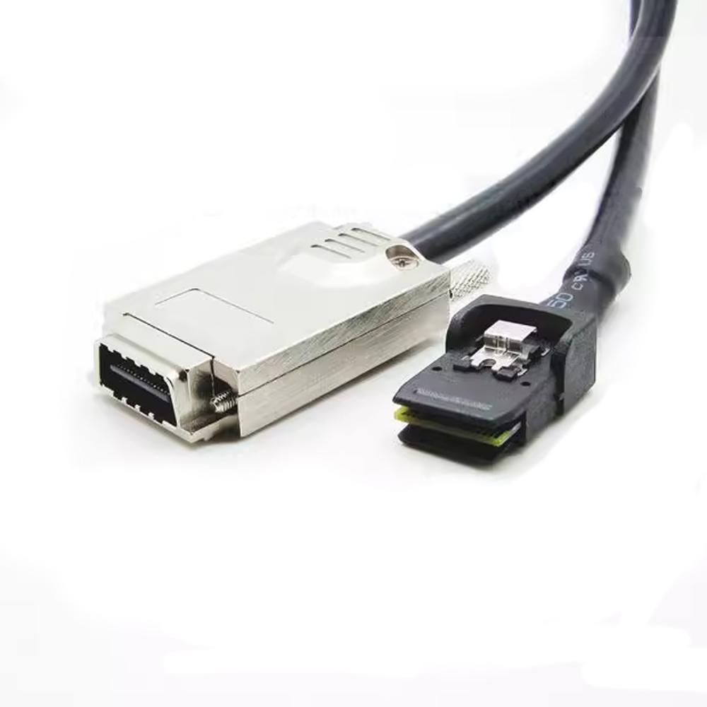 SFF-8470 CX4 with Thumbscrews to Internal Mini SAS SFF-8087 36P Cable