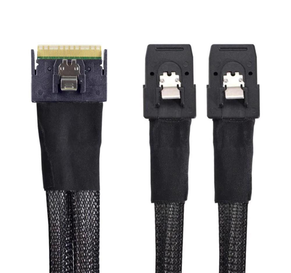 Fully Enclosed SlimSAS SFF-8654 8i to Two Internal Mini SAS SFF-8087 ...