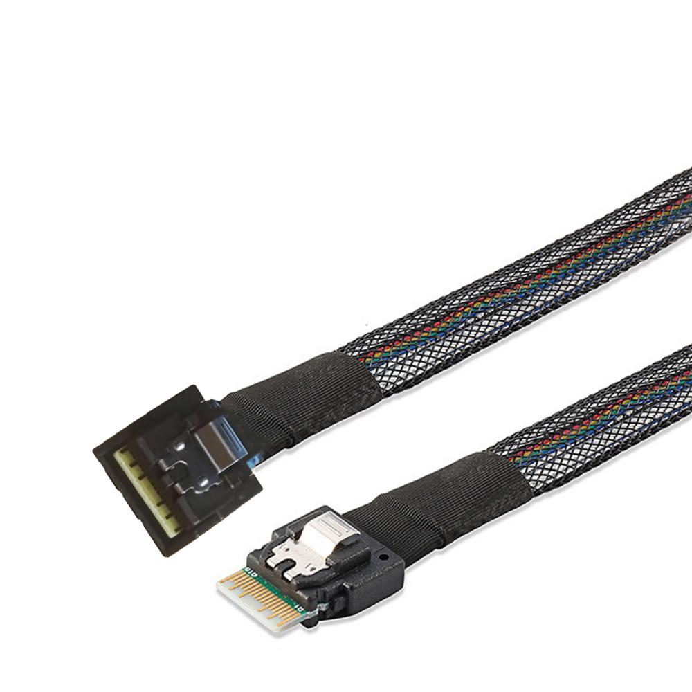 Low Profile SlimSAS SFF-8654 4x 38P to SlimSAS SFF-8654 4x 38P Cable ...