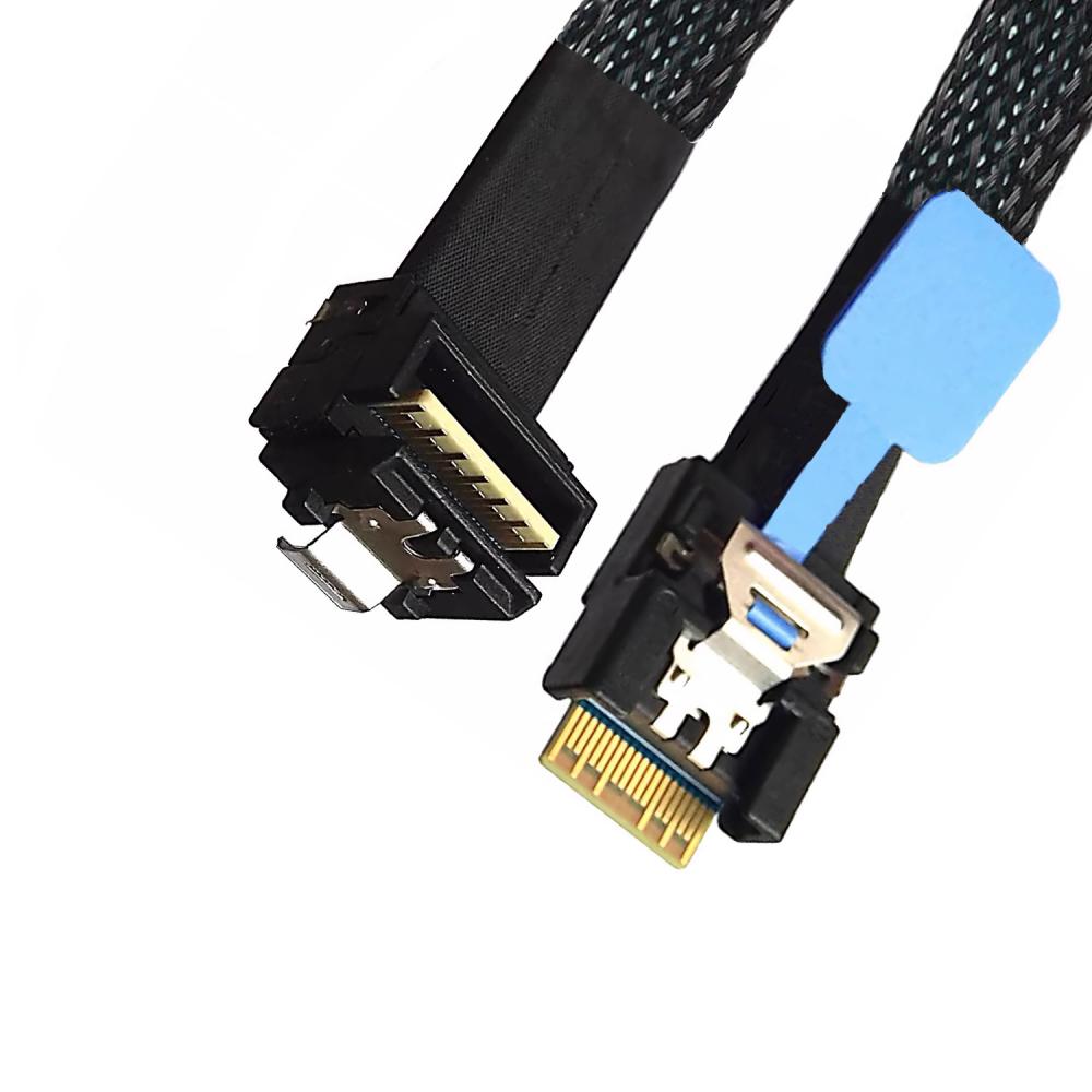 Low Profile SlimSAS SFF-8654 4x 38P to SlimSAS SFF-8654 4x 38P Cable ...