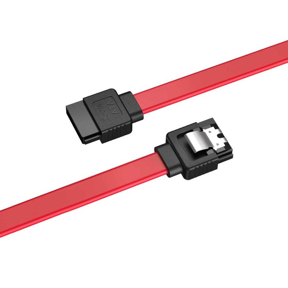 SATA 7Pin to SATA 7Pin Red Cable, Straight to Straight