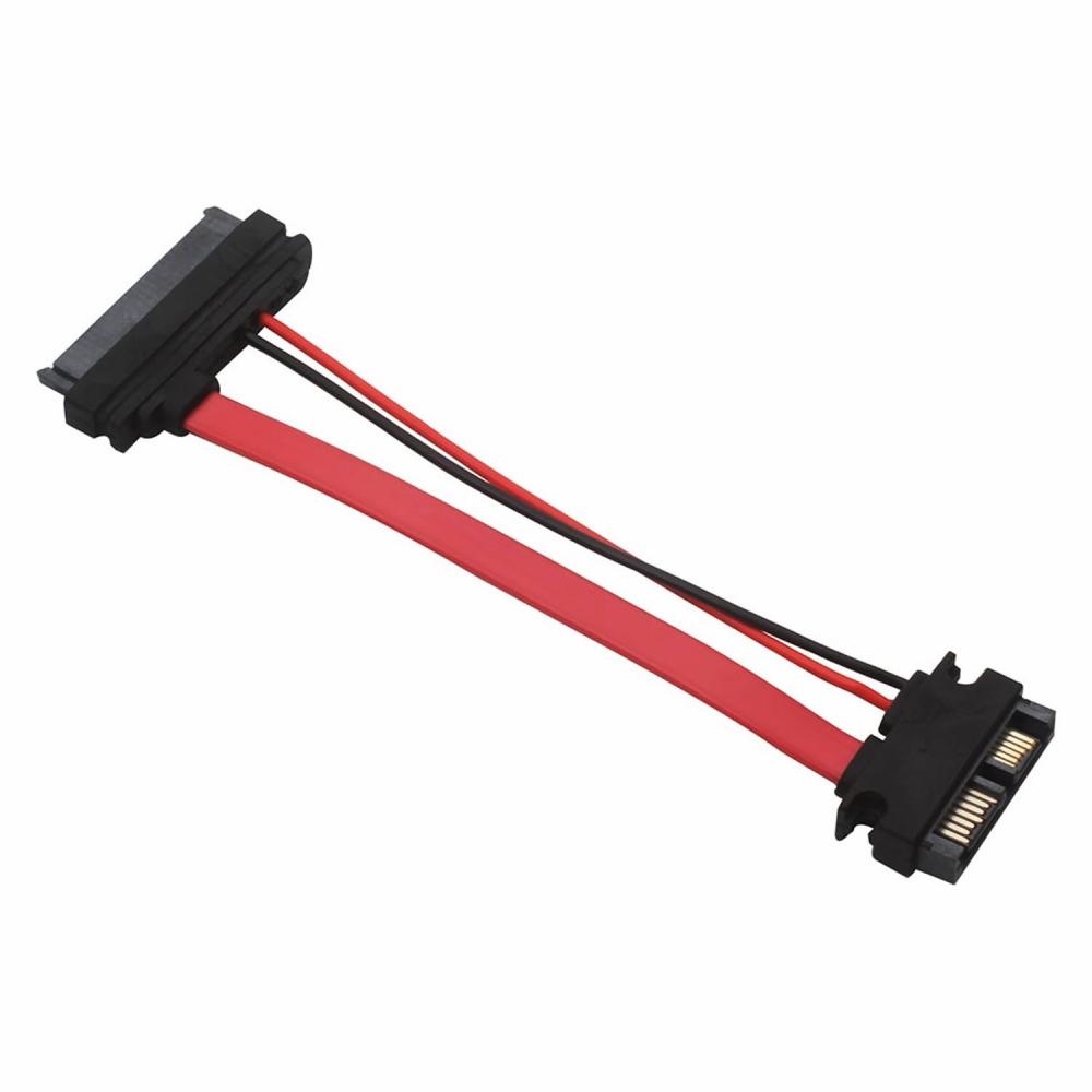 Slimline SATA 13P Male to SATA 22P (7+15) Female Cable