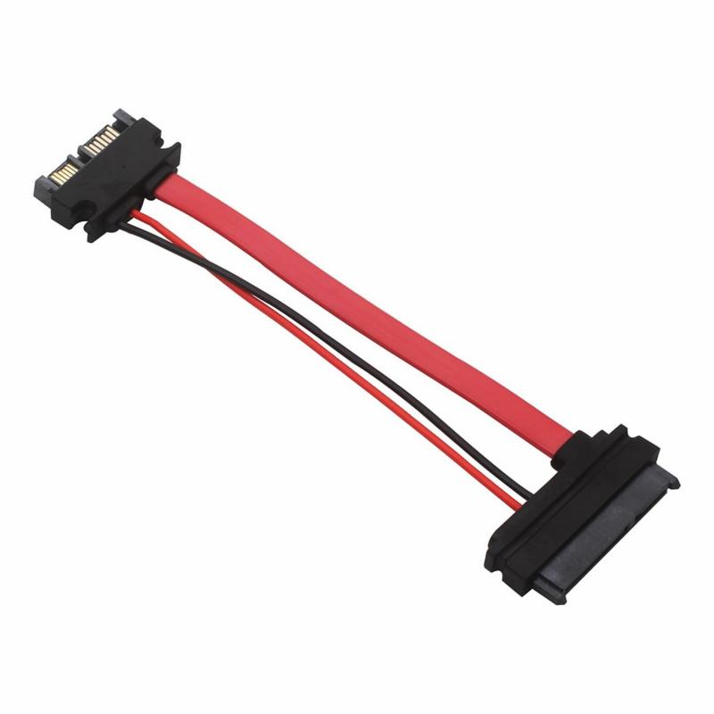 Slimline SATA 13P Male to SATA 22P (7+15) Female Cable