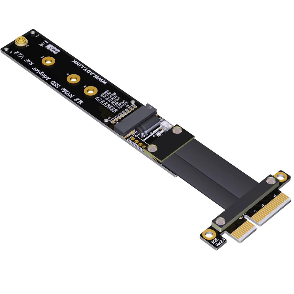 PCIe 3.0 x4 Male to M.2 NVMe Key M SSD Extension Cable