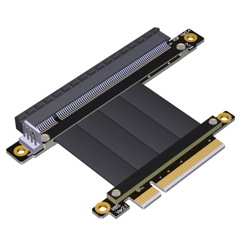 PCIe 3.0 x8 Male to x16 Female Extension Cable with SATA 15P Power Cable