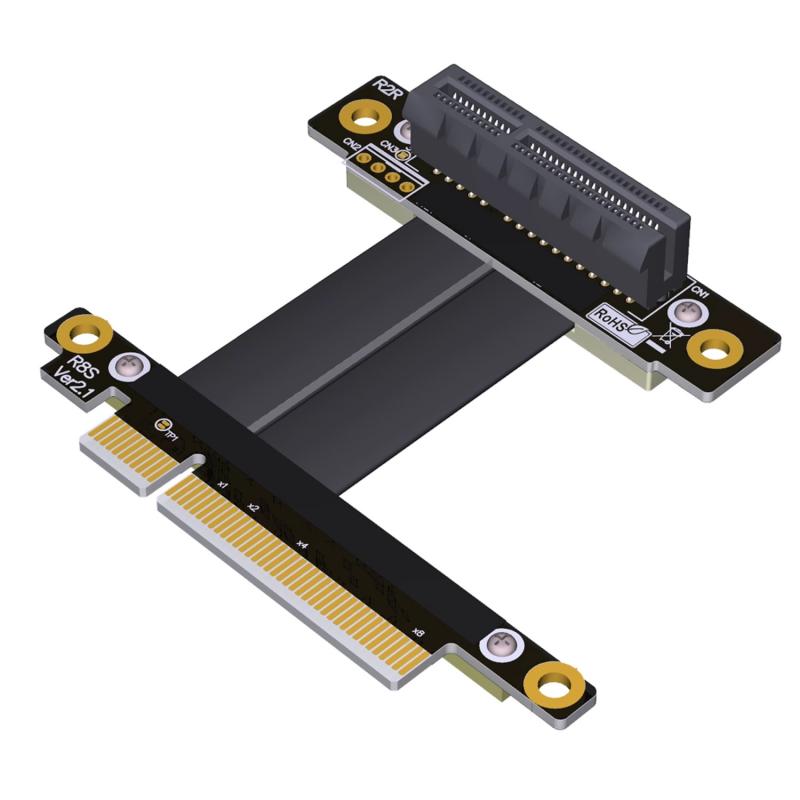 PCIe 3.0 x8 Male to x4 Female Down R/A Extension Cable