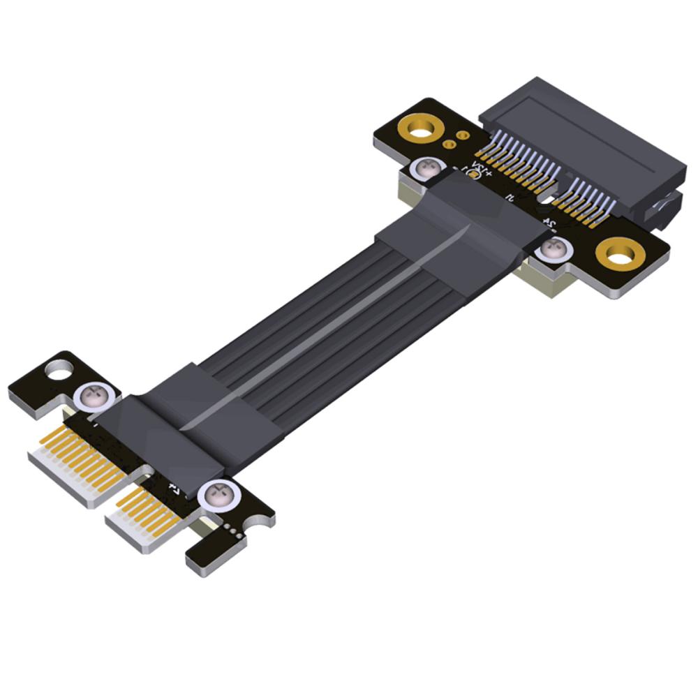PCIe 4.0 x1 to x1 Extension Cable, Male STR to Female STR with Open ...