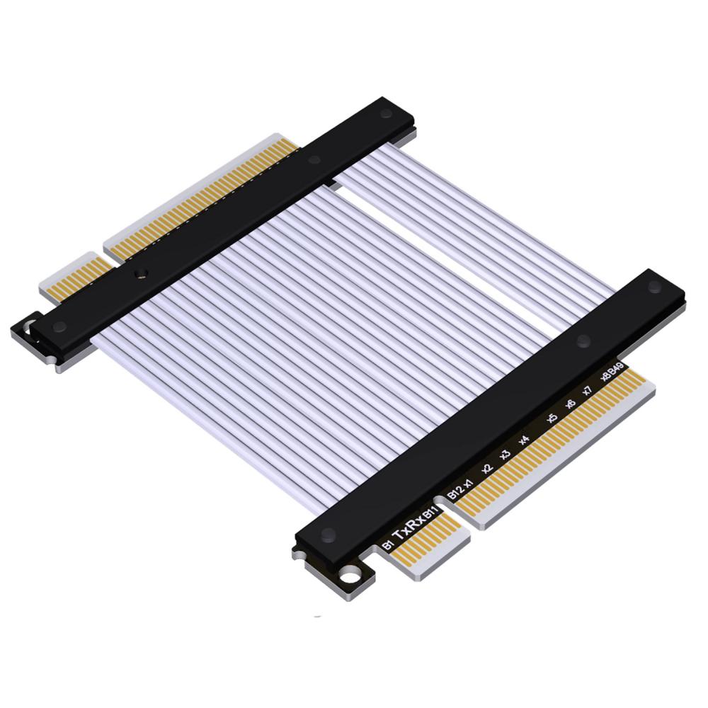 PCIe 4.0 x8 Tx to Rx Cross Over Jumper Cable, Male to Male, 85-ohm Low ...